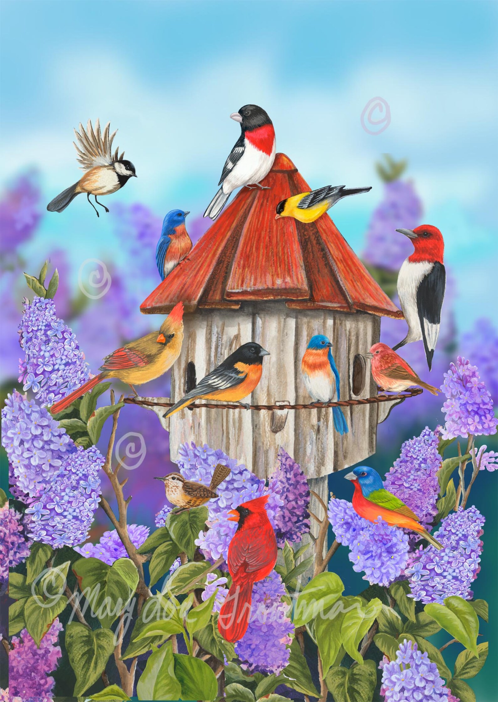 Lilac Bird House Flag - Etsy