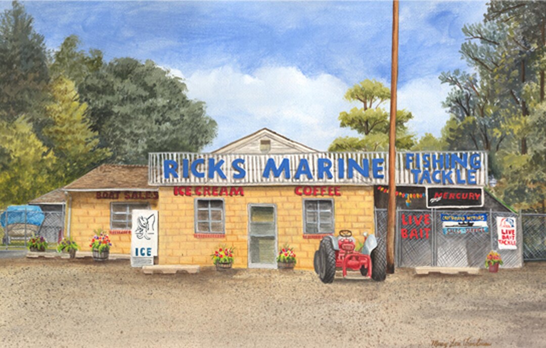 Ricks Marine Matted Print - Etsy