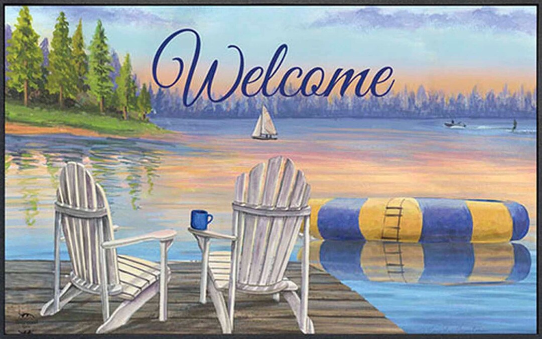 Welcome Lake Floor Matt - Etsy
