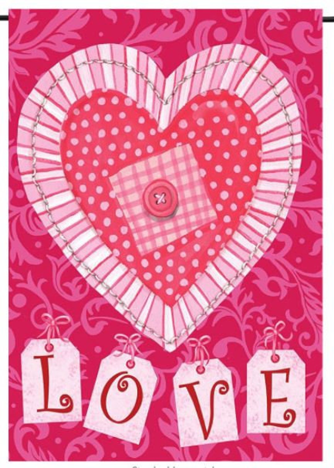 Love Heart Flag - Etsy