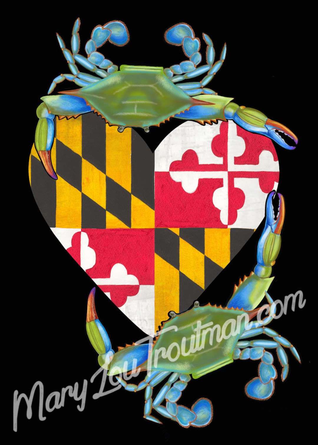 I Heart Maryland Yard Flag - Etsy