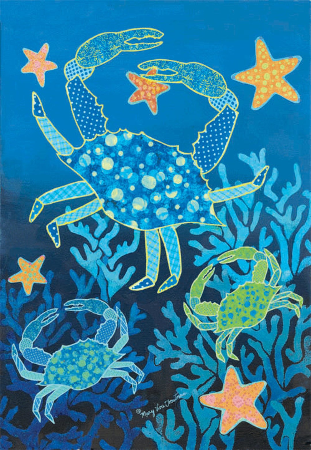 Funky Blue Crab Flag - Etsy