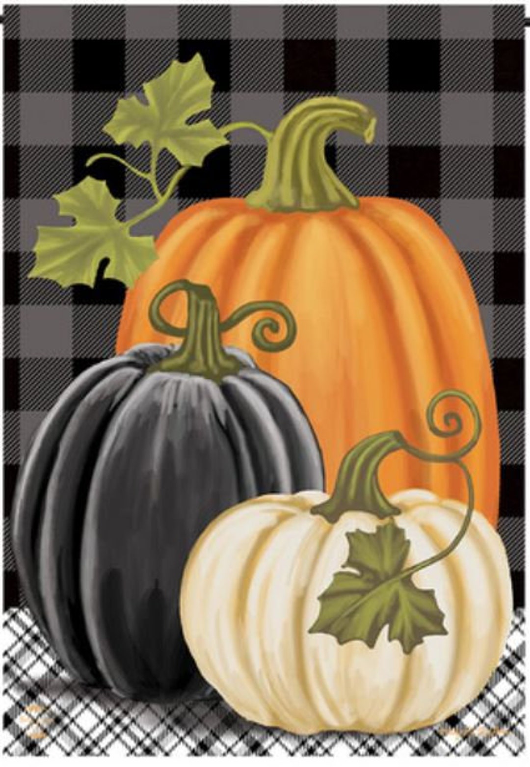Pumpkin Checked - Etsy