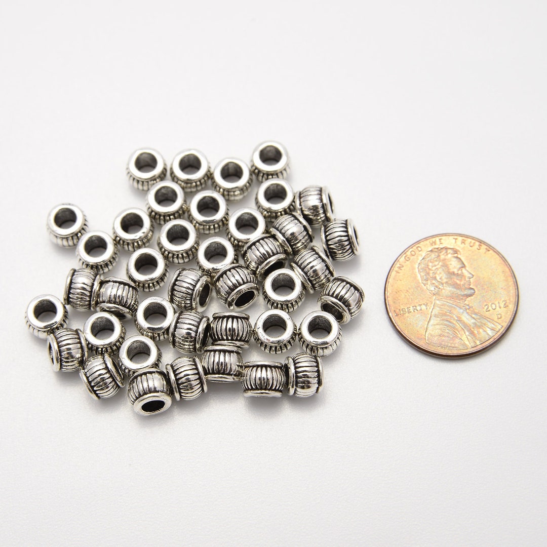 6mm Silver Corrugated Tire Wheel Beads Spacer Beads Rondelle - Etsy