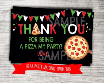 Thank You Pizza Party Invite - Etsy