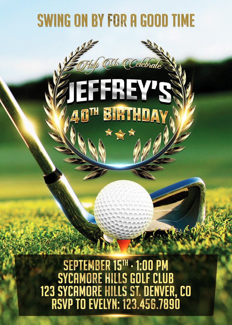 Golf Birthday Invitation - Etsy