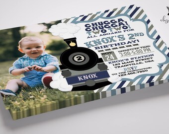 Train Invitation. Train Birthday Invitation. Train Party Invitation ...