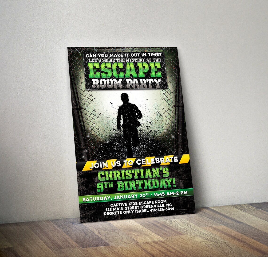 Escape Room Birthday Invitation | Etsy