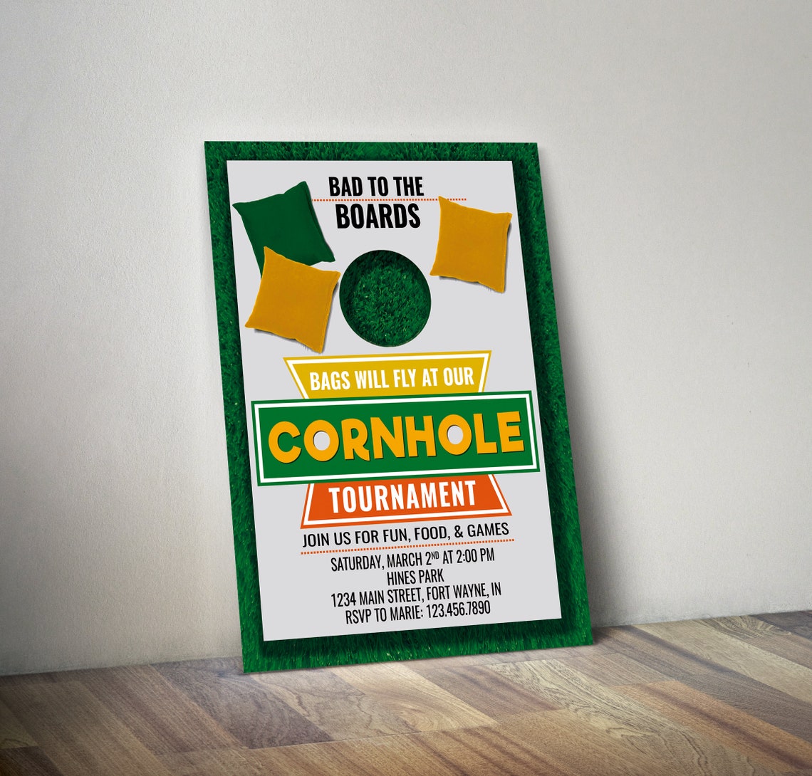 Cornhole Tournament Invitation - Etsy
