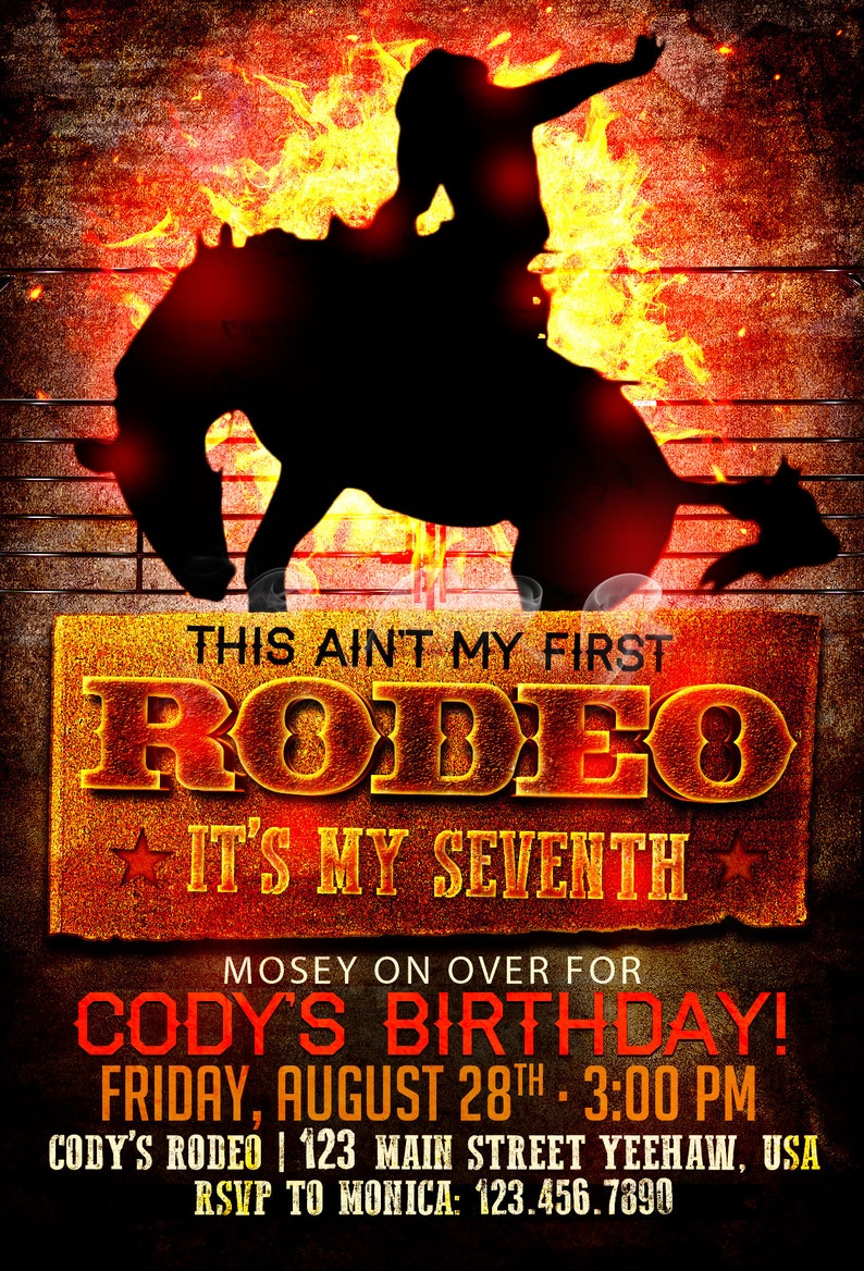 Rodeo Birthday Invitation - Etsy