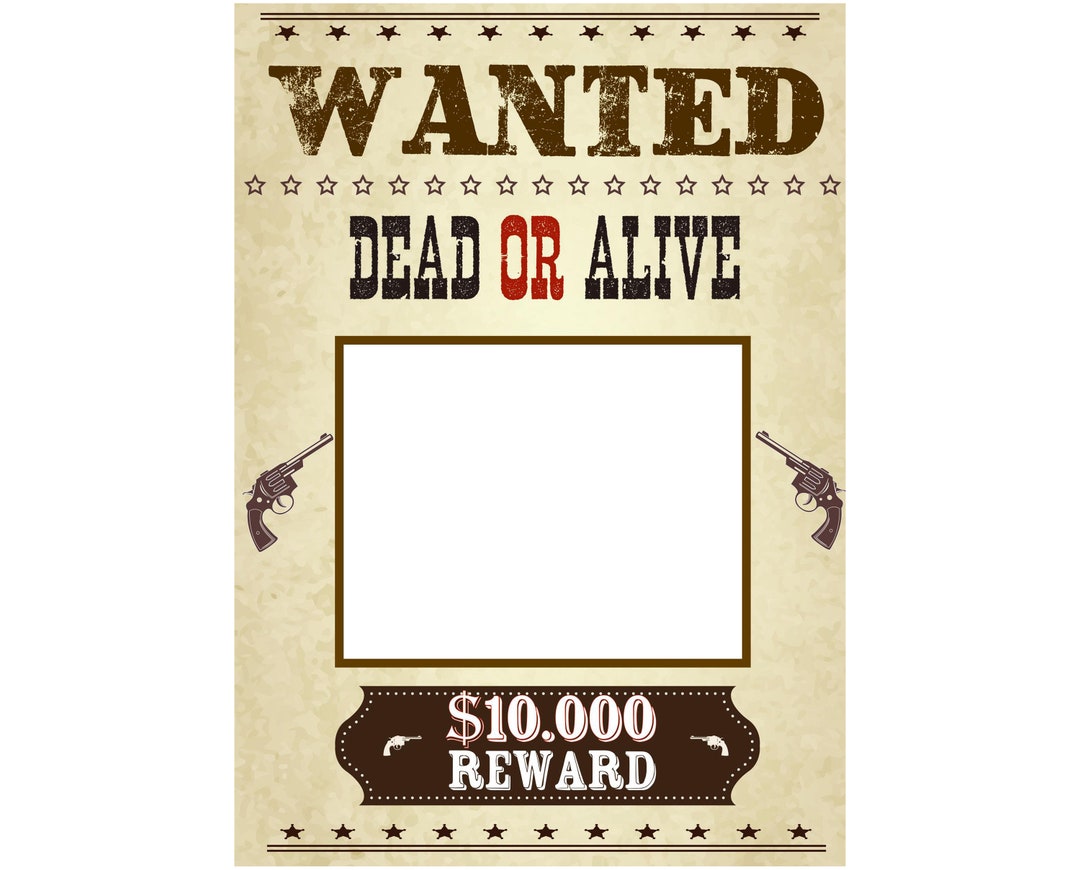 Personalised 'wanted' Poster - Custom Printed Selfie Posing Frame - Etsy UK