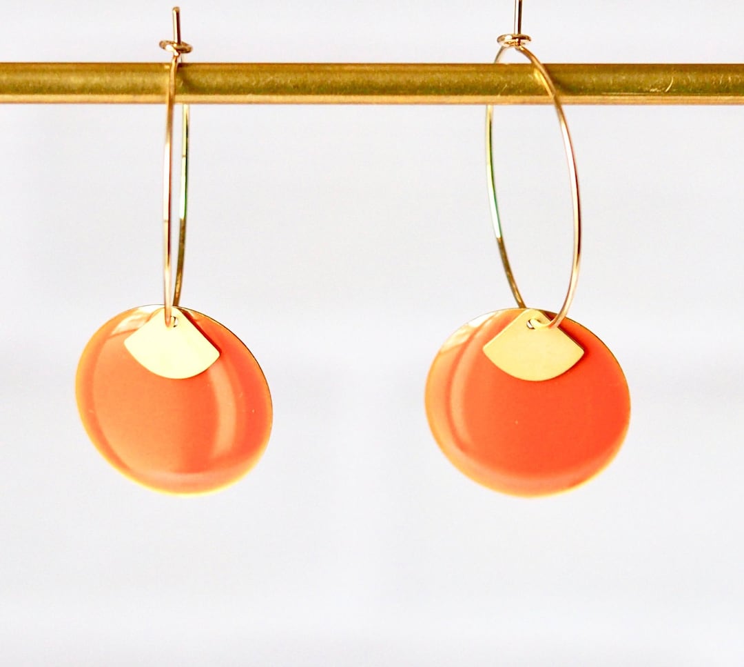 Creole Earrings Gilded With 1 Micron Fine Gold / Designer Jewelry ...