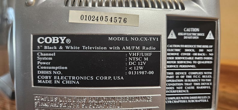 5-inch Screen Coby TV Plus AM/FM Radio~works~great Shape - Etsy