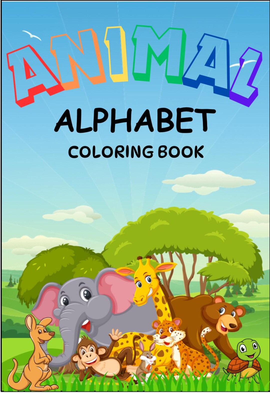 Animal Alphabet Coloring Book - Etsy