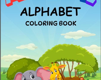 Animal Alphabet Coloring Book - Etsy