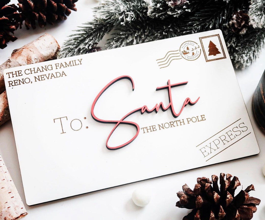 Personalized Santa Letters Personalized 3D Wooden Engraved Letter To ...