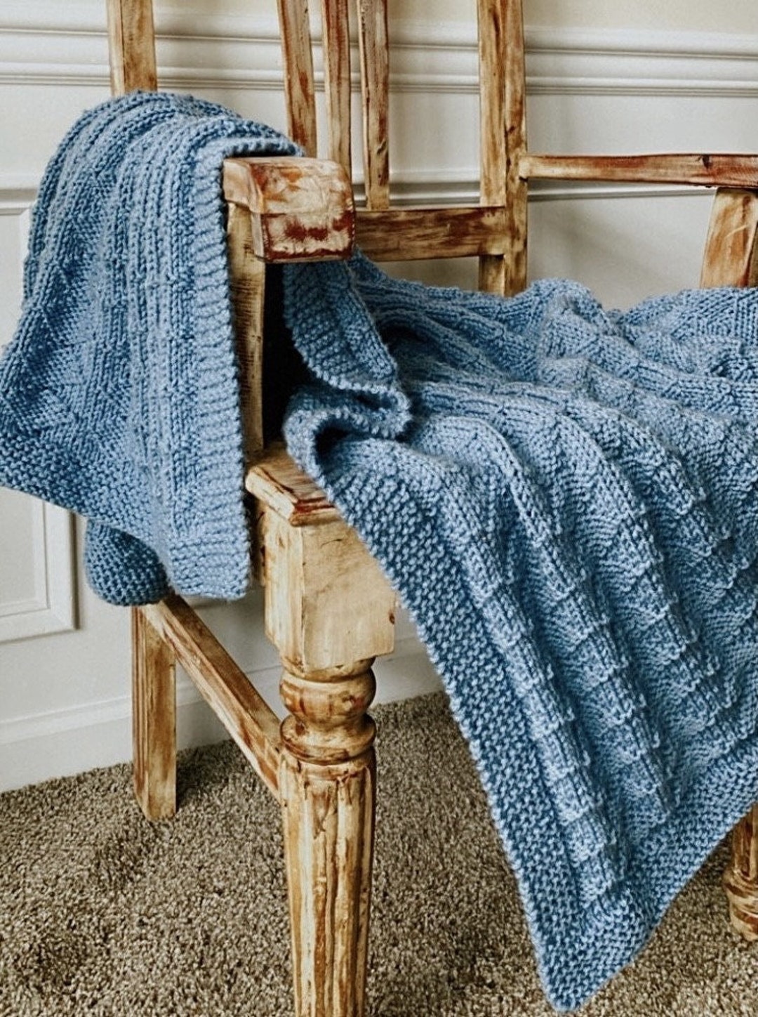 The Chess Pie Blanket Knitting Pattern - Etsy