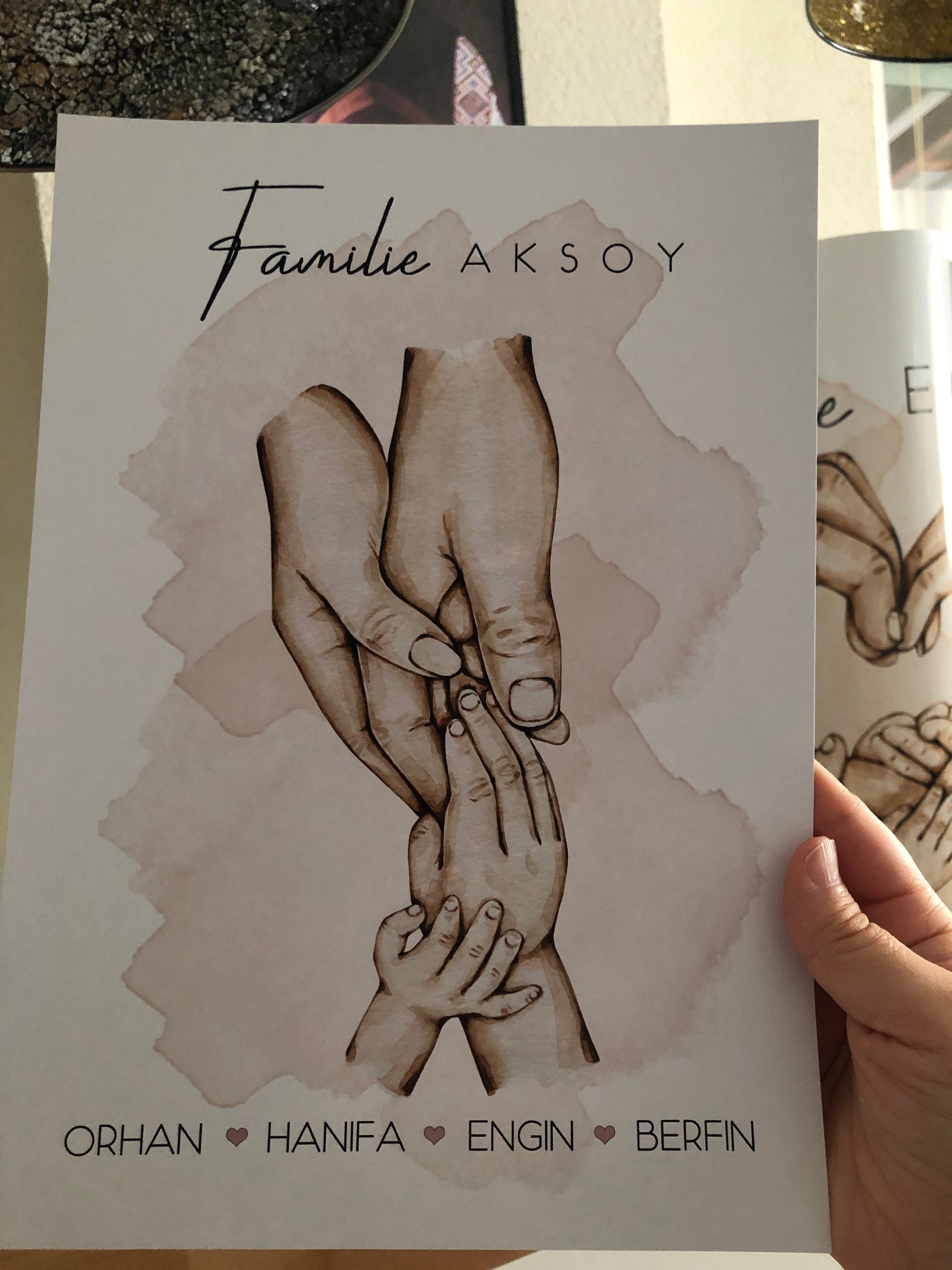 Family Poster Personalized Poster Family Hands Birthday - Etsy