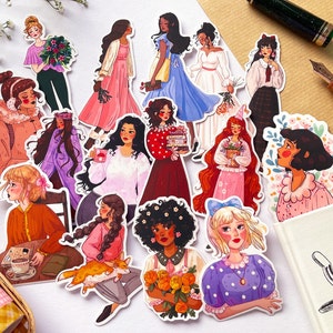 Vinyl Journal Girl Sticker Set 001 - Etsy