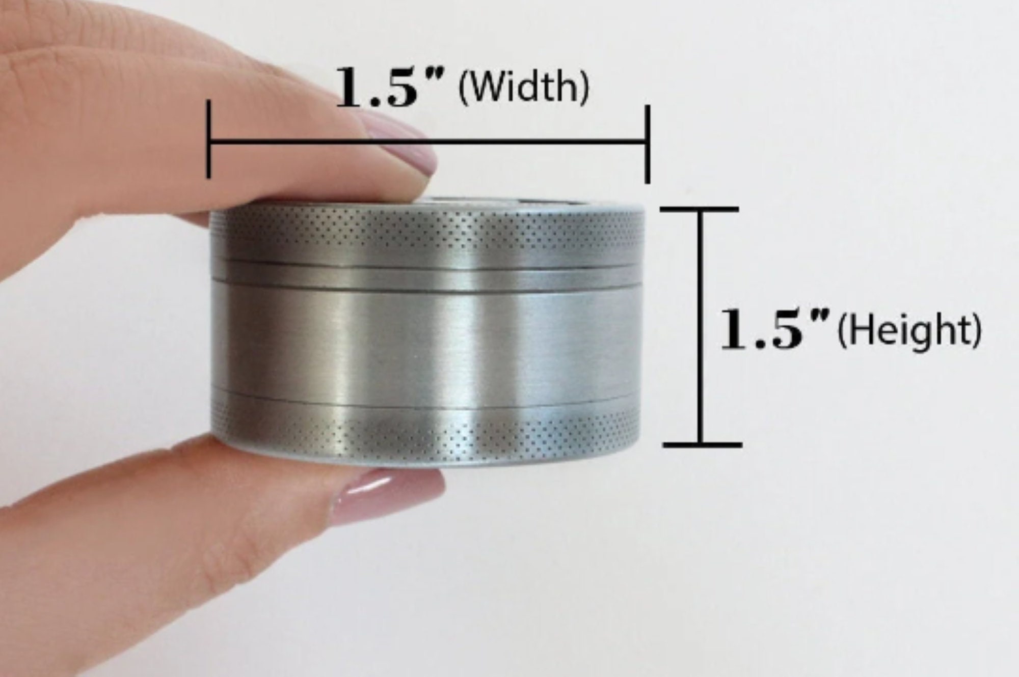 Herb Grinder With Pollen Catcher, Silver Color Crushing Leaf Grinder ...