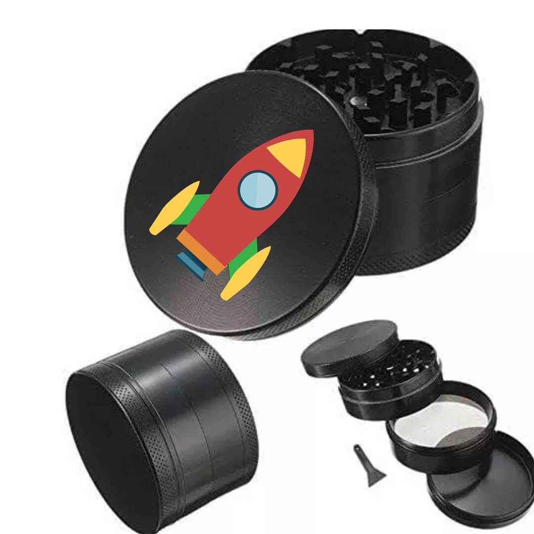 Atomic Red Rocket Cute Grinder, Personalized Accessories, 3 Chambers ...