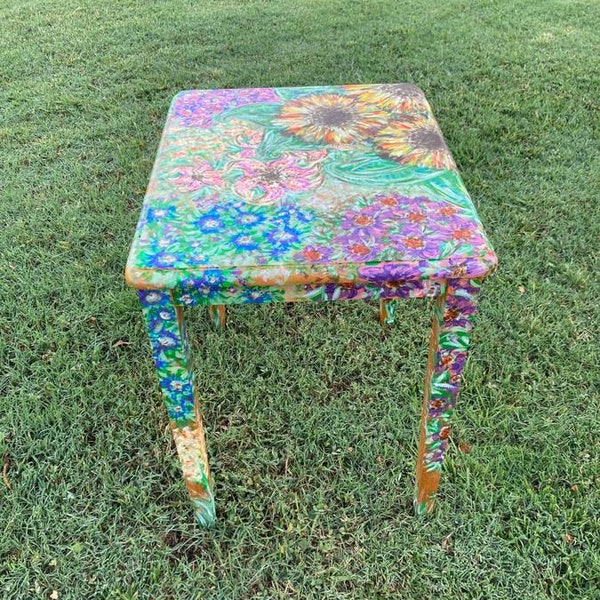 Hand Painted Table - Etsy