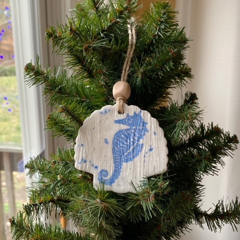 Seahorse Ornament Seahorse Decor Seahorse Gift Shell - Etsy