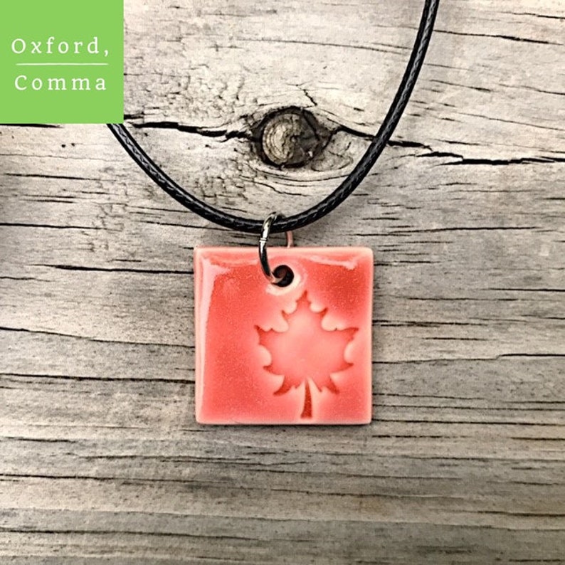 Leaf Pendant Maple Leaf Charm Maple Leaf Necklace Fall - Etsy