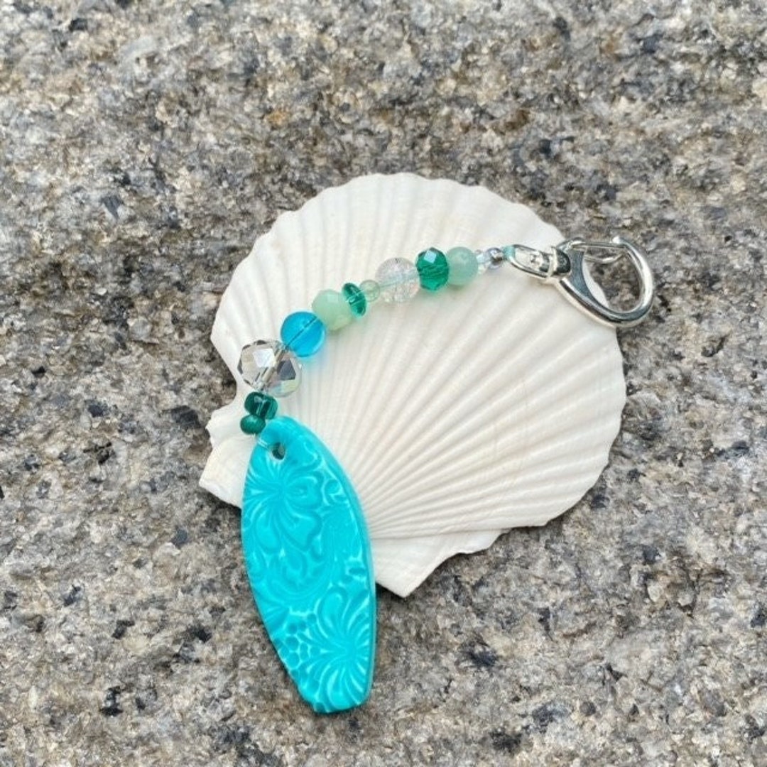 Surfboard Key Ring, Beach Key Ring, Surfboard Keychain, Surfboard Gift ...