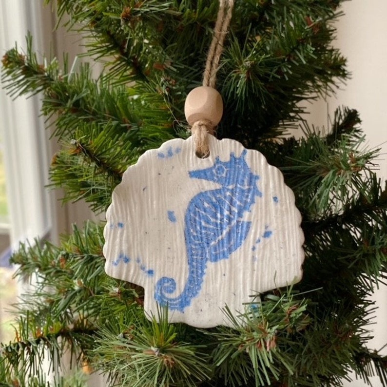 Seahorse Ornament Seahorse Decor Seahorse Gift Shell - Etsy