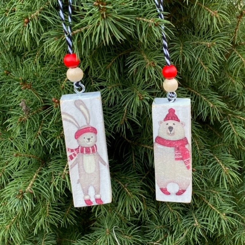 Jenga Block Ornaments Wooden Block Christmas Ornaments - Etsy