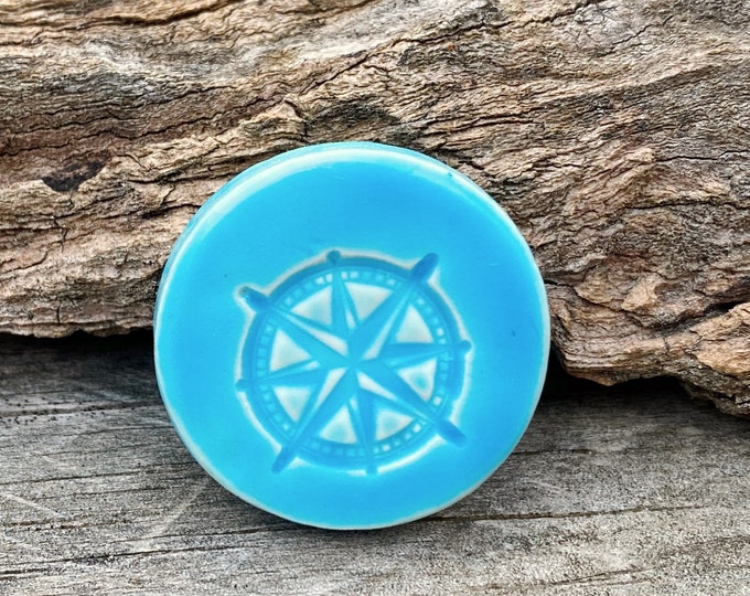 Compass Magnet, Fridge Magnet, Compass Gift, Clay Magnet, Compass Decor ...