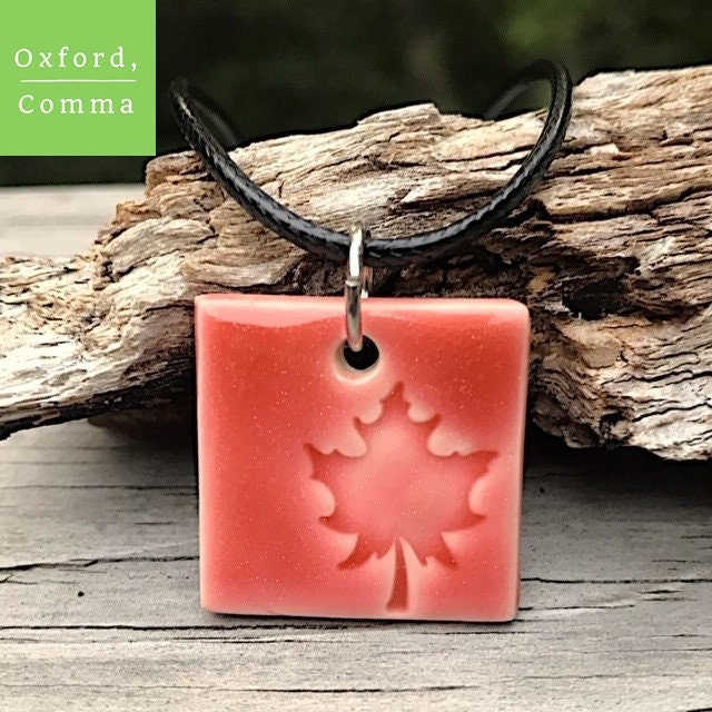 Leaf Pendant Maple Leaf Charm Maple Leaf Necklace Fall - Etsy