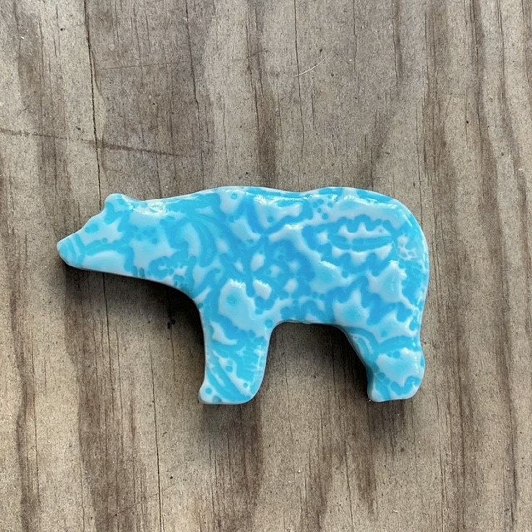 Bear Magnet, Polar Bear, Clay Magnet, Polar Bear Gift, Bear Decor ...