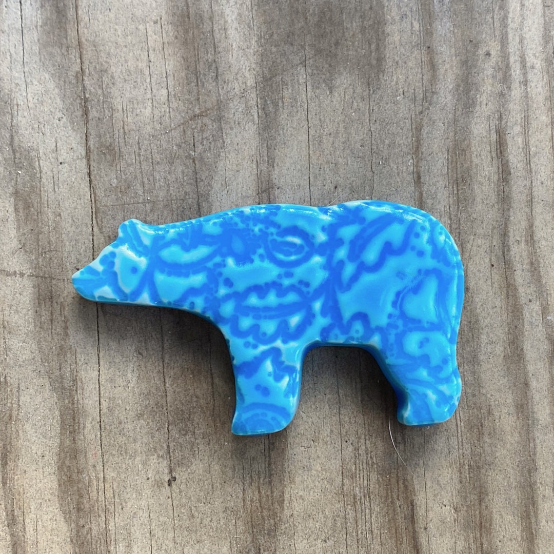 Bear Magnet, Polar Bear, Clay Magnet, Polar Bear Gift, Bear Decor ...