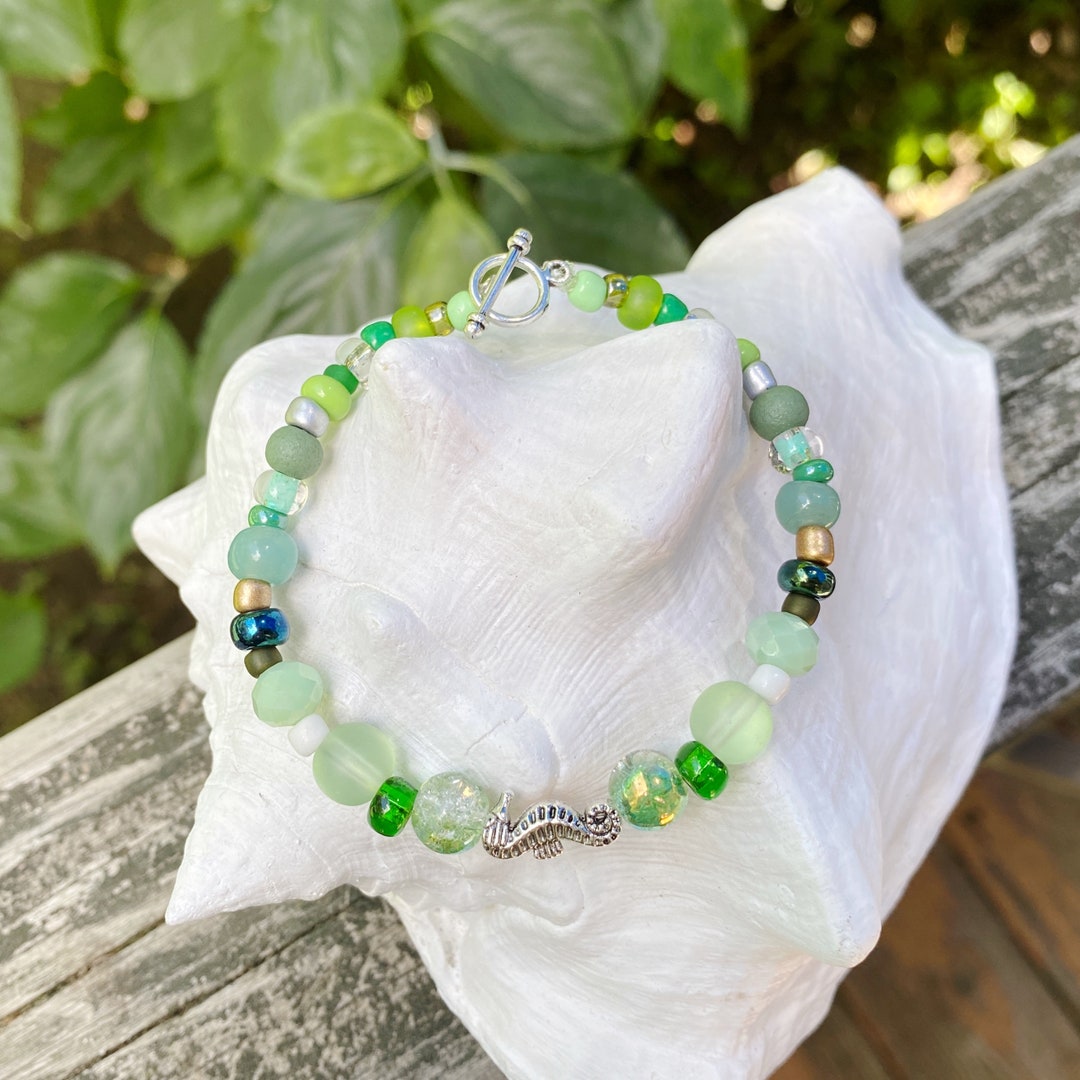 Seahorse Bracelet, Seahorse Jewelry, Beach Bracelet - Etsy