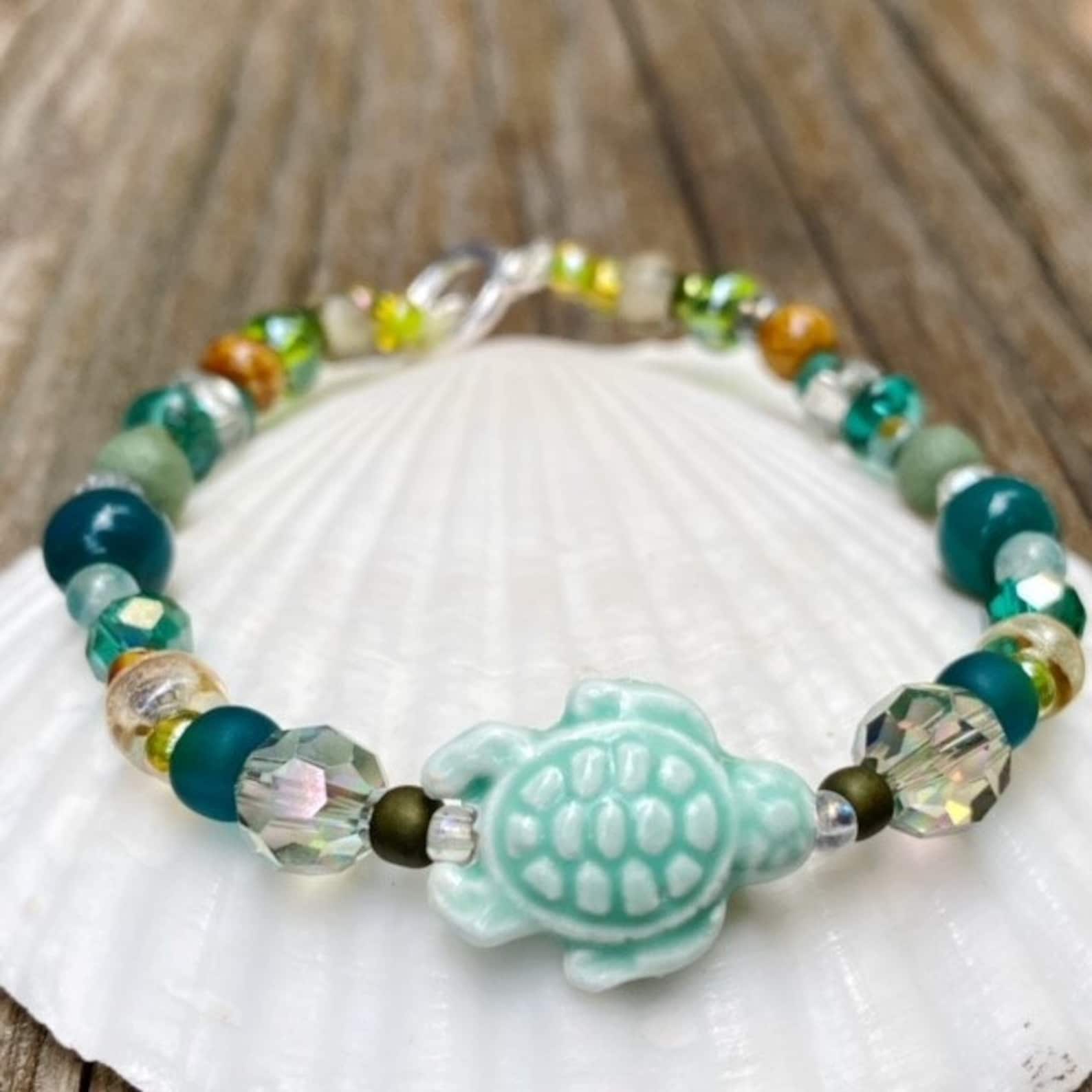 Sea Turtle Bracelet, Sea Turtle Jewelry, Beach Bracelet, Friendship ...