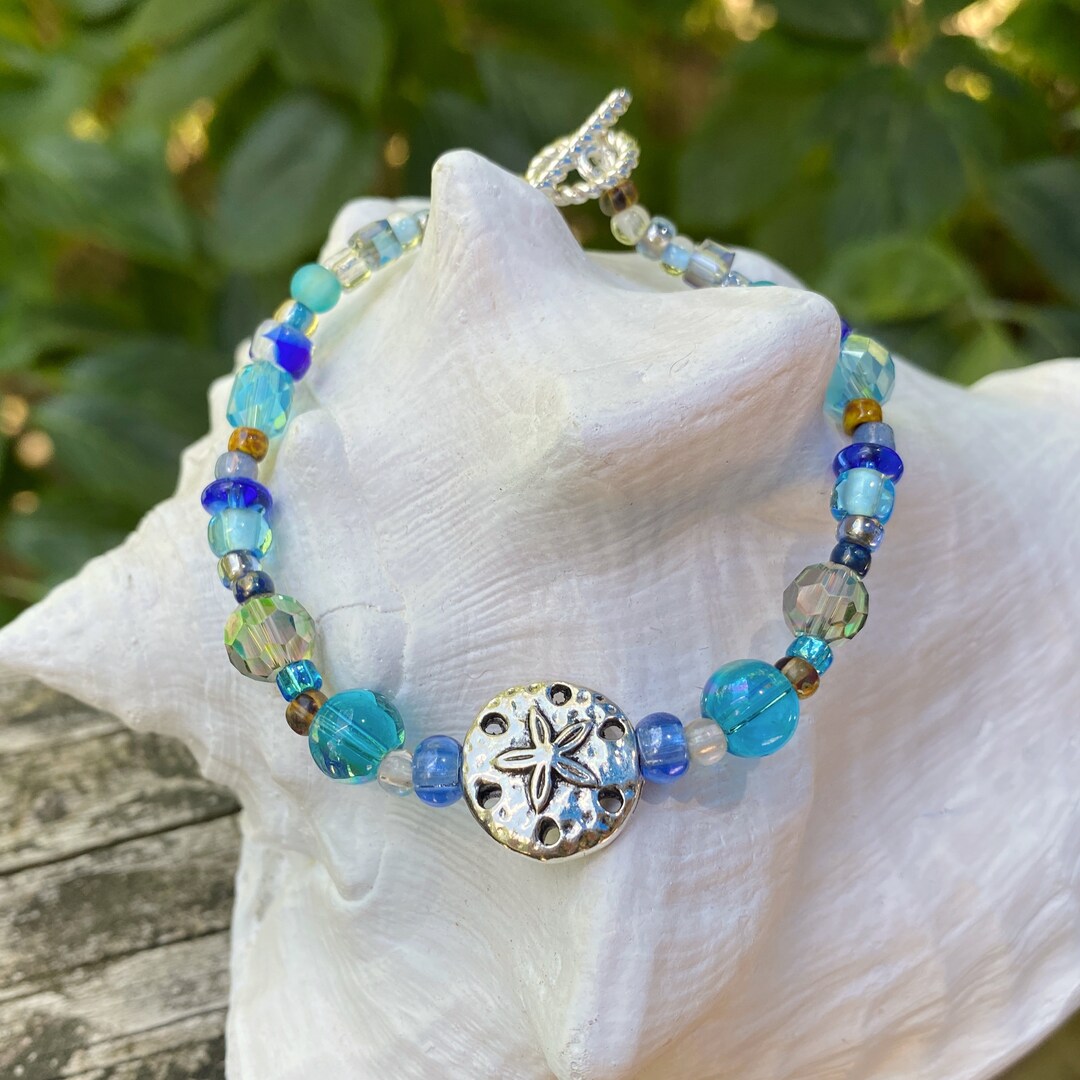 Sand Dollar Bracelet, Sand Dollar Jewelry, Beach Bracelet, Nautical ...