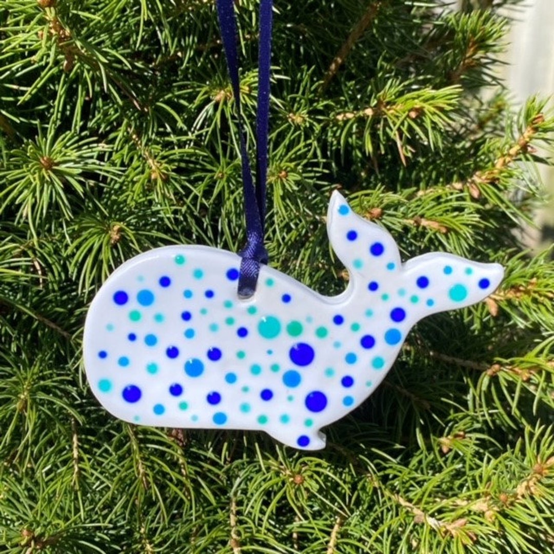 Whale Ornament, Whale Gift, Hanging Whale, Whale Tag, Clay Whale, Whale ...