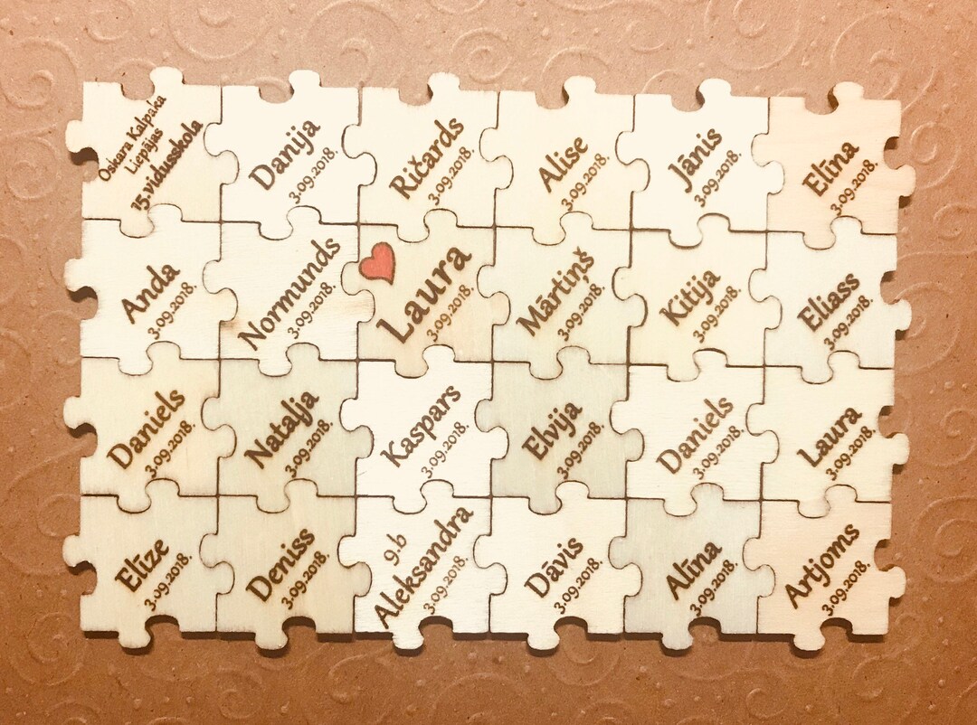 Buy Classmates Puzzle,school Friends,best Friend,custom Wooden Puzzle ...