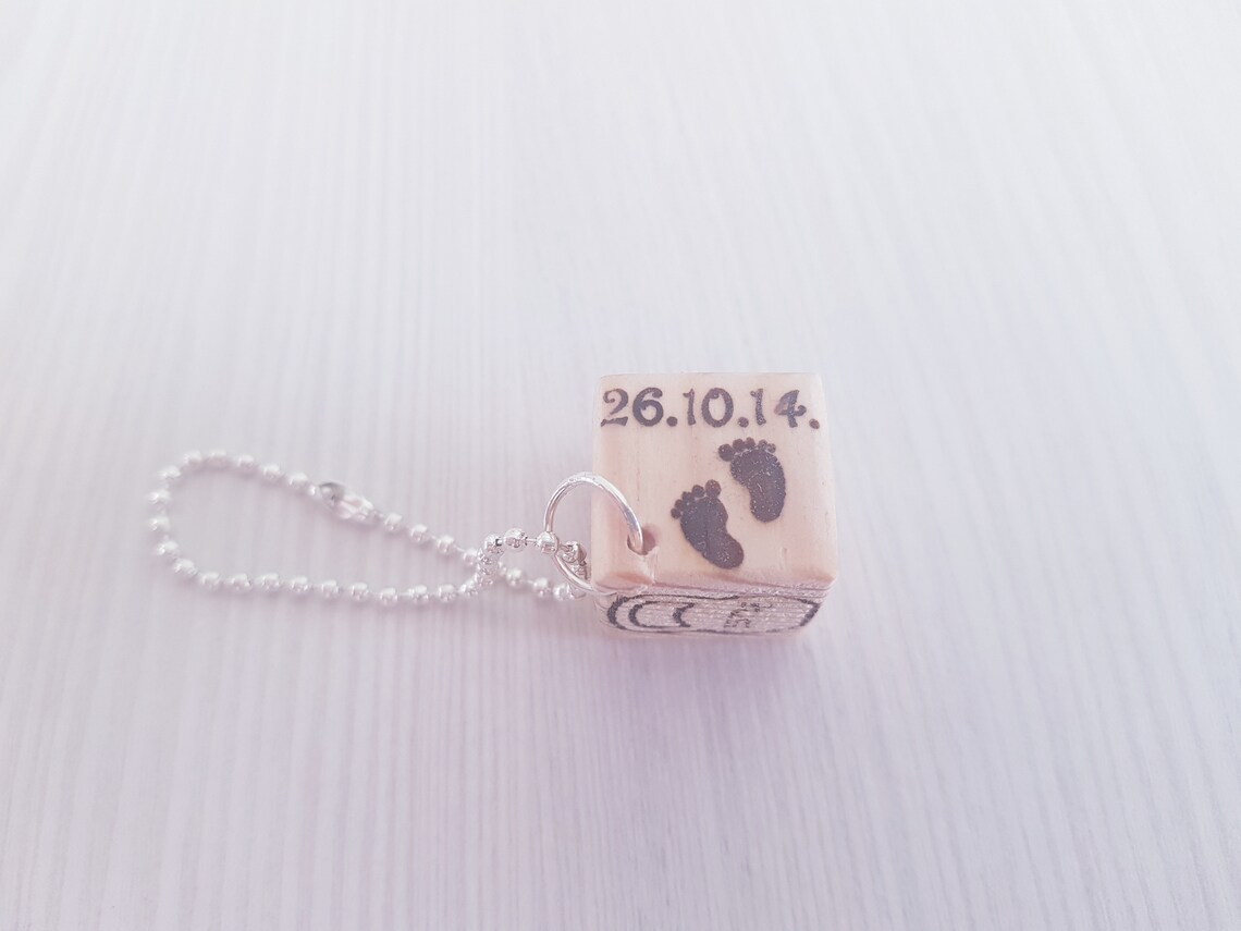 Baby Keychainbaby Showerbaby Giftbaby Shower Giftwooden | Etsy