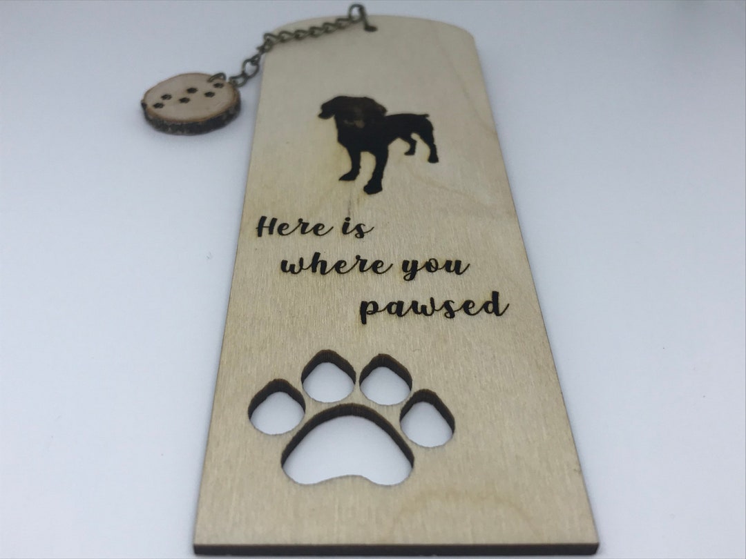 Paw Print Bookmarks,planner Bookmark,personalized Bookmarks,dog Paw ...