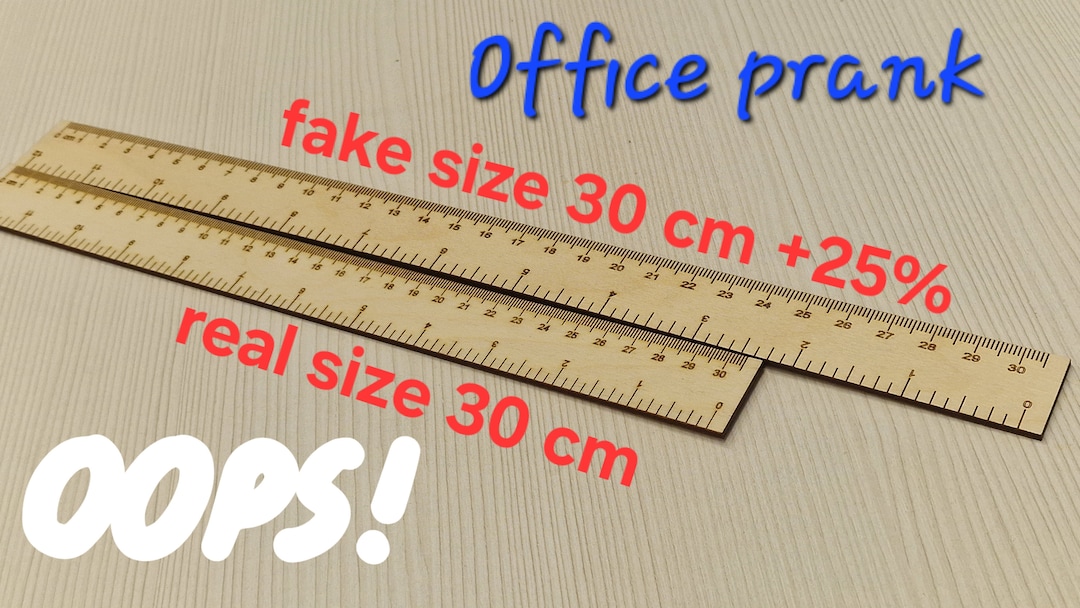 Trick Ruler for Size Enhancement Prank, 12 Inches Fake Size Ruler ...