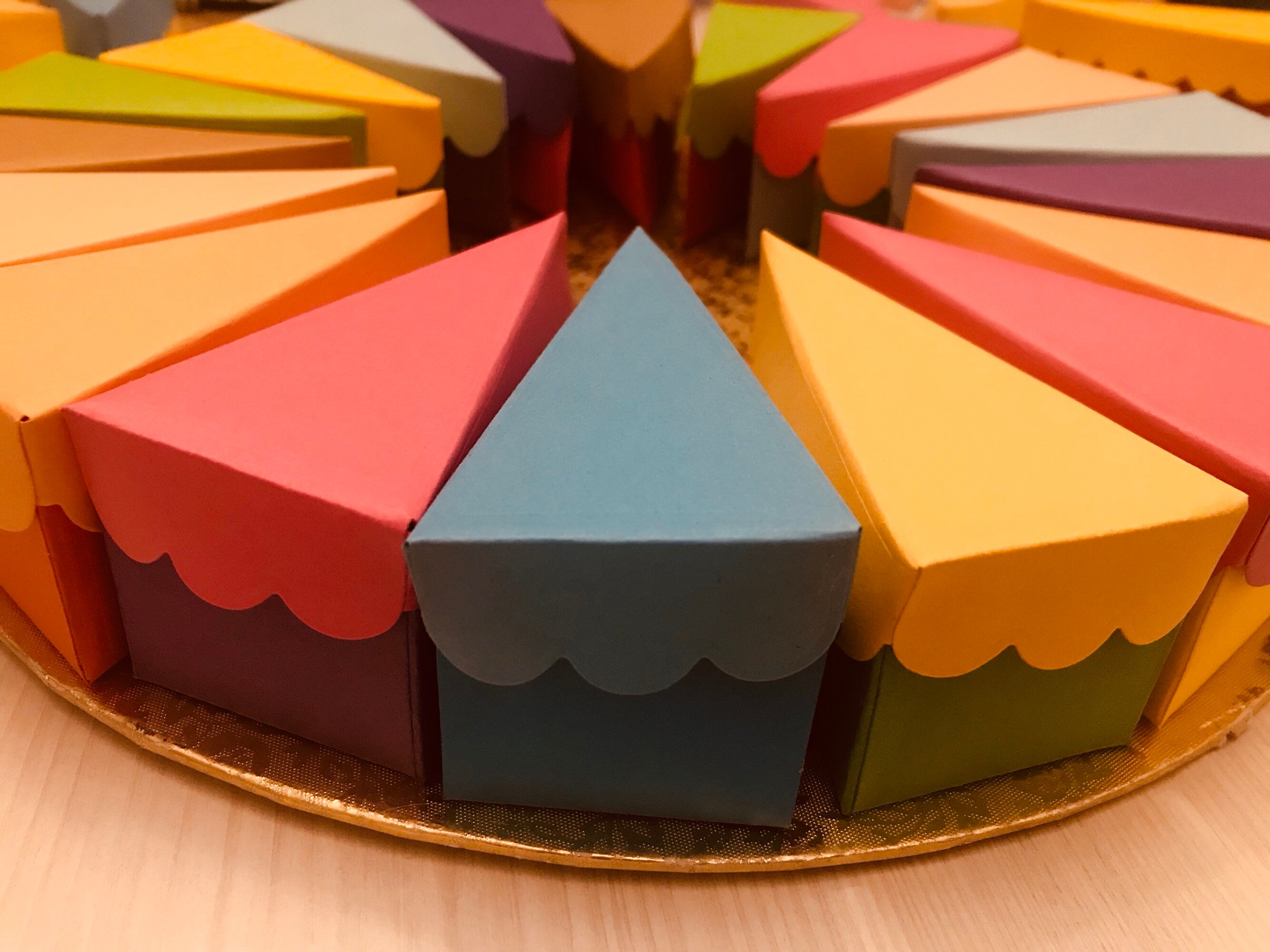 Party Paper Suppliesbox Templatefavor Boxpaper Cake | Etsy