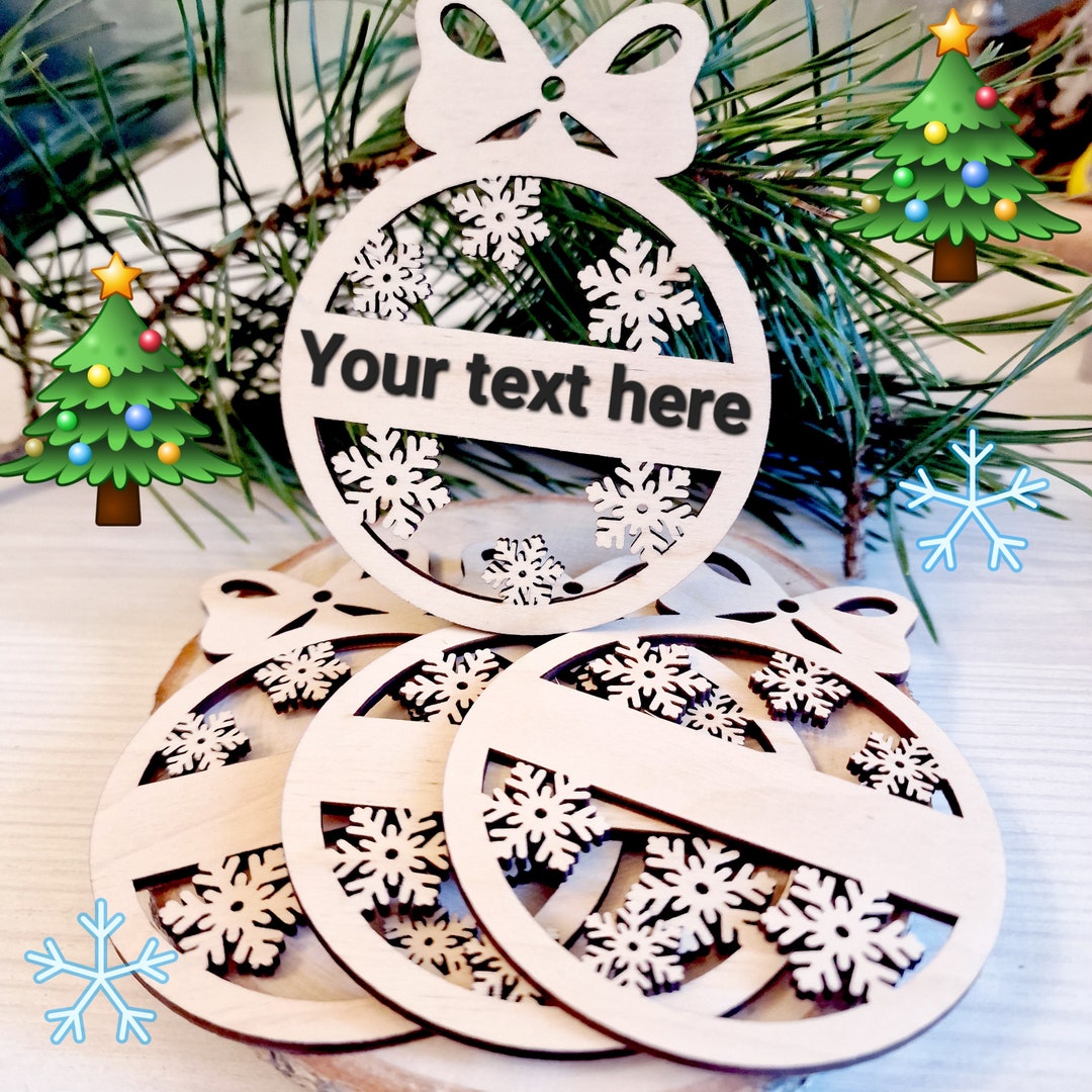 Christmas Snowflakes Custom Baubles Personalized Baubles Christmas Tree ...