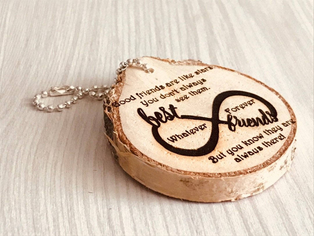 Whatever Forever,best Friends,wood Engraved Text,thanks Gift ...