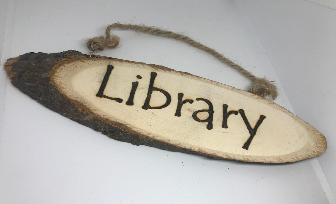 Door Decor,wooden Sign,library Decor,library Door Sign,personalized ...