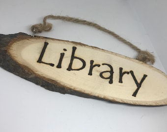 Library Door Sign - Etsy