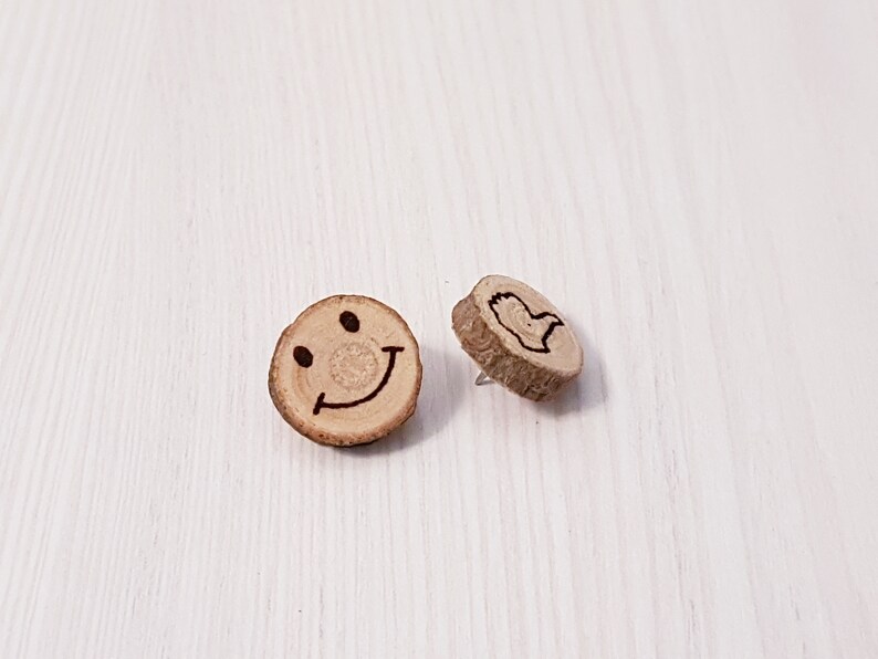 Smile Pinfun Pinswood Pinwood Broochwooden Pinwood - Etsy