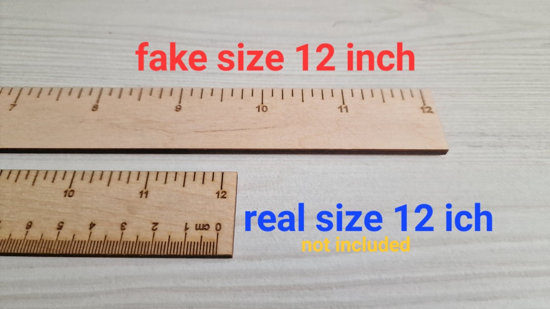 Set of 2 Fake Size Rulers,4 Fake Inch,6 Fake Inch,funny Ruler ...